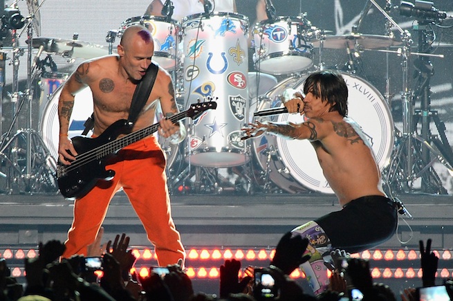 Red Hot Chili Peppers Perform Shirtless At Super Bowl Super Bowl 2014